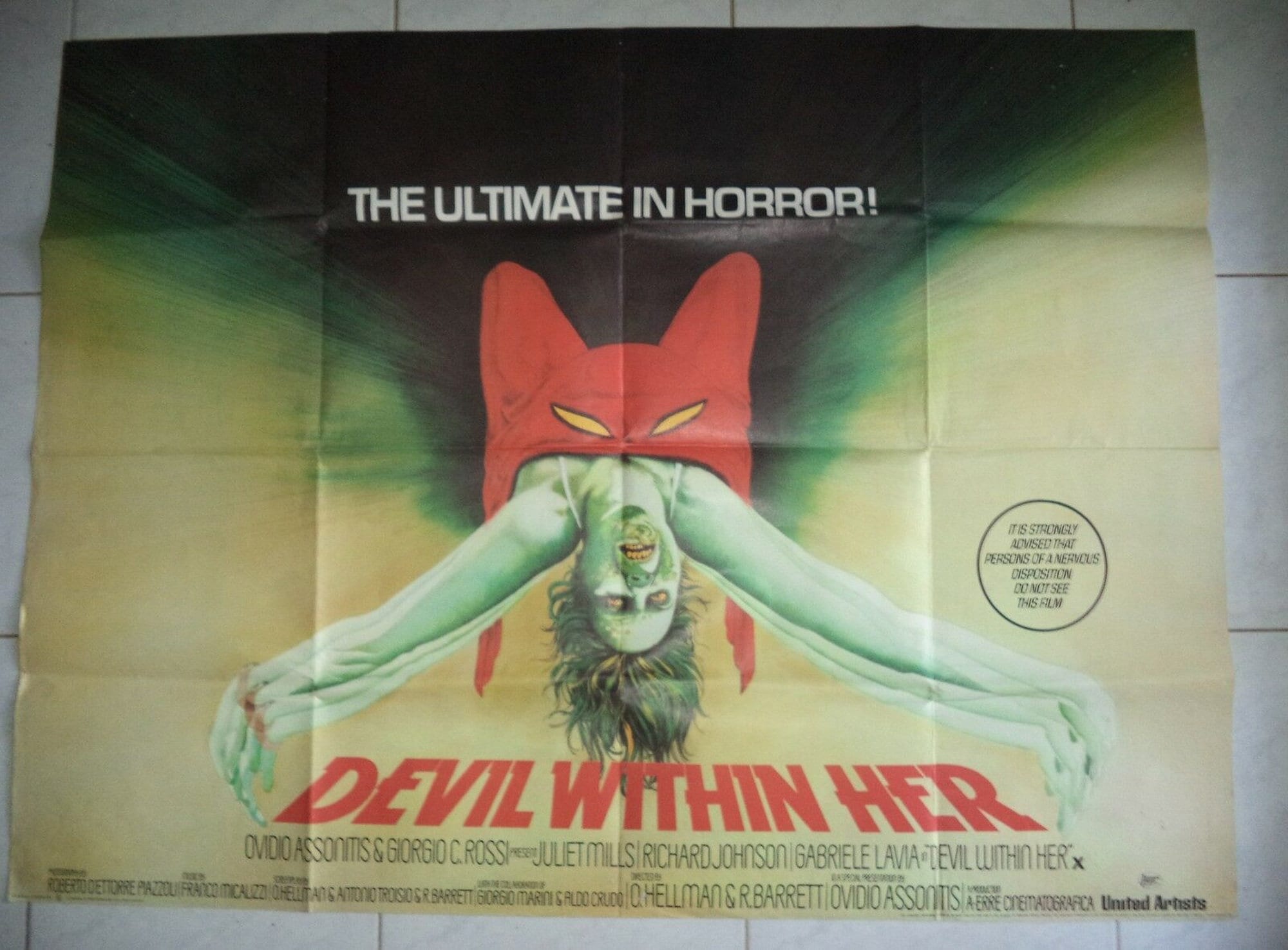 The Devil Within Her 1974 UK QUAD POSTER Vic Fair Artwork Italian Horror - Etsy