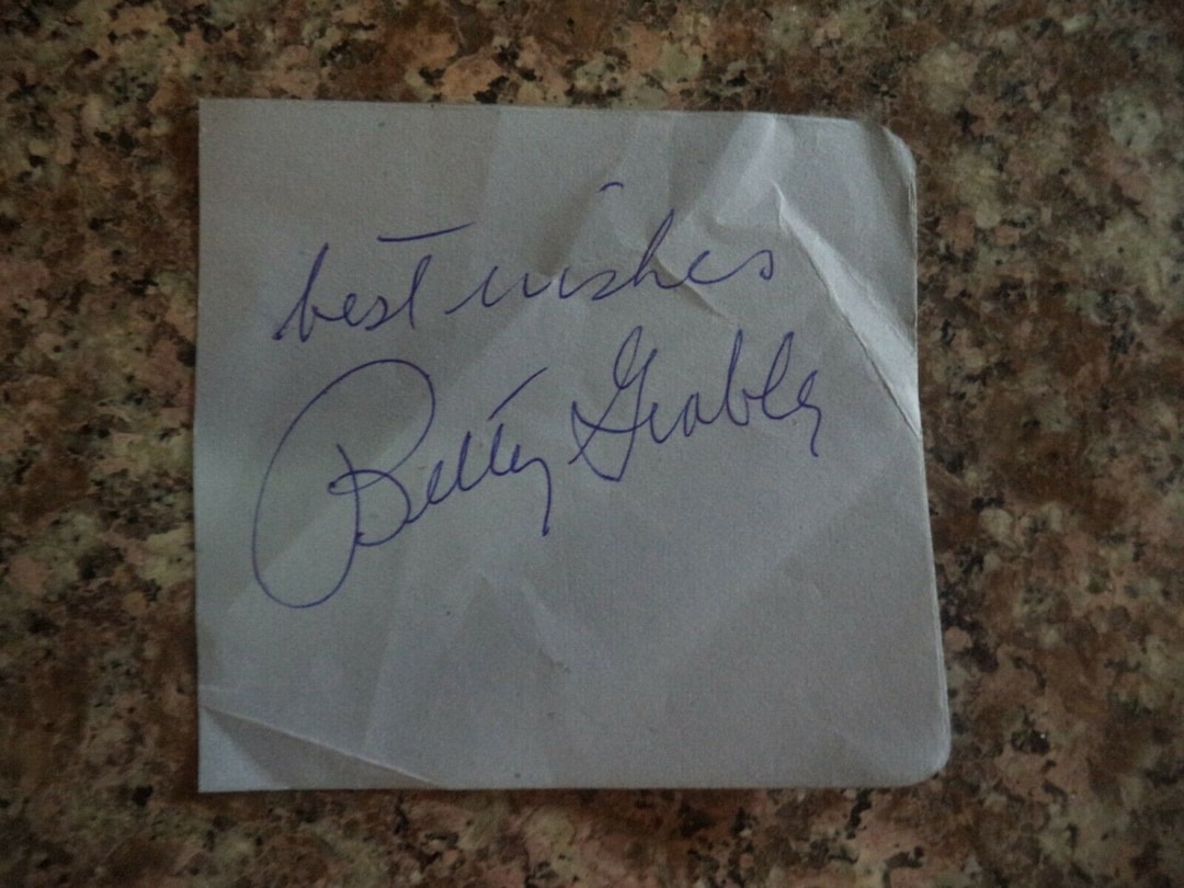 BETTY GRABLE 1916 1973 Autograph Hand Signed on Album - Etsy
