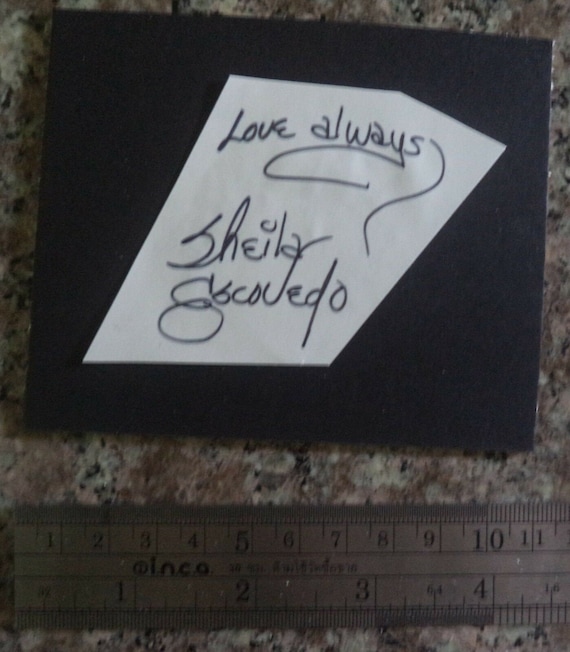 SHEILA ESCOVEDO SHEILA E Autograph Hand Signed Page - Etsy
