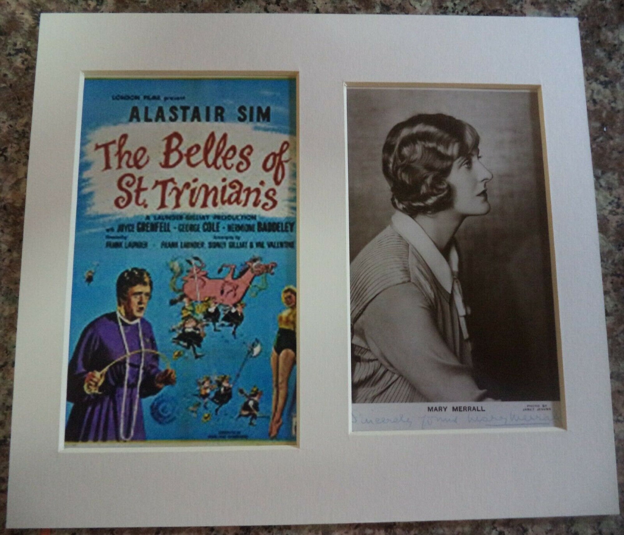 MARY MERRALL 1890 1973 Mounted Autograph Display, Hand Signed Photo ...