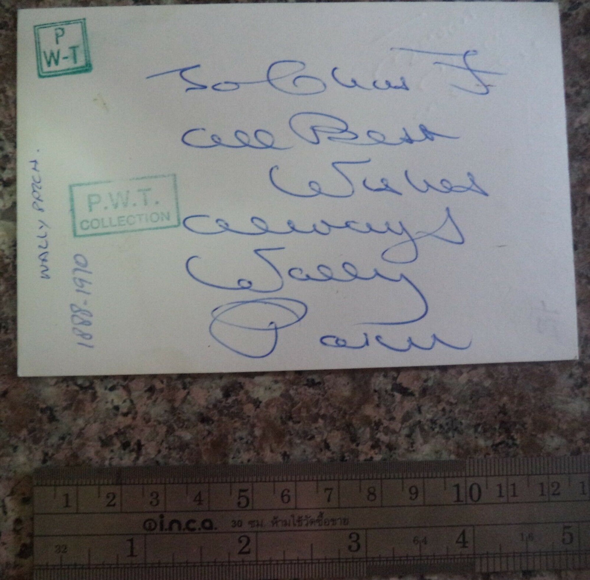 WALLY PATCH (1888 – 1970) Autograph, Hand Signed on Publicity Photo for ...