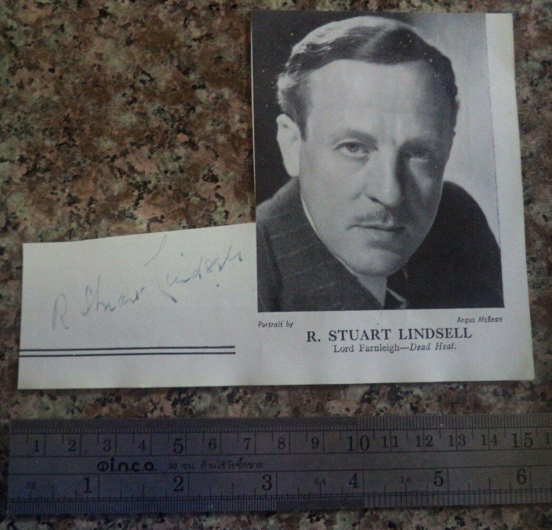 STUART LINDSELL Aka R. Stuart Lindsell (1892 – 1969) Autograph, Hand ...