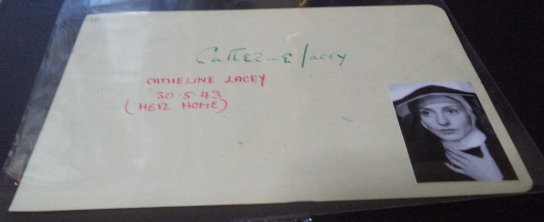 CATHERINE LACEY (1904 – 1979) Autograph, Hand Signed on a Vintage Album ...