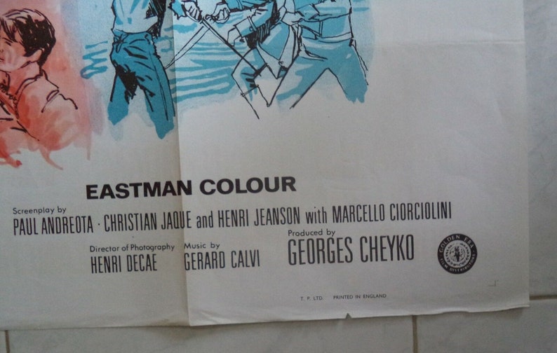 THE BLACK TULIP (1964) English Quad Poster Alain Delon - Etsy