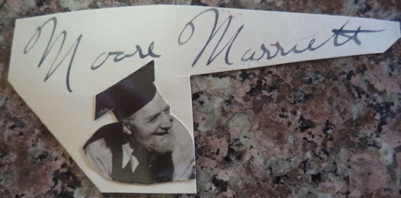 MOORE MARRIOTT 1885 1949 Autograph Hand Signed in Ink | Etsy