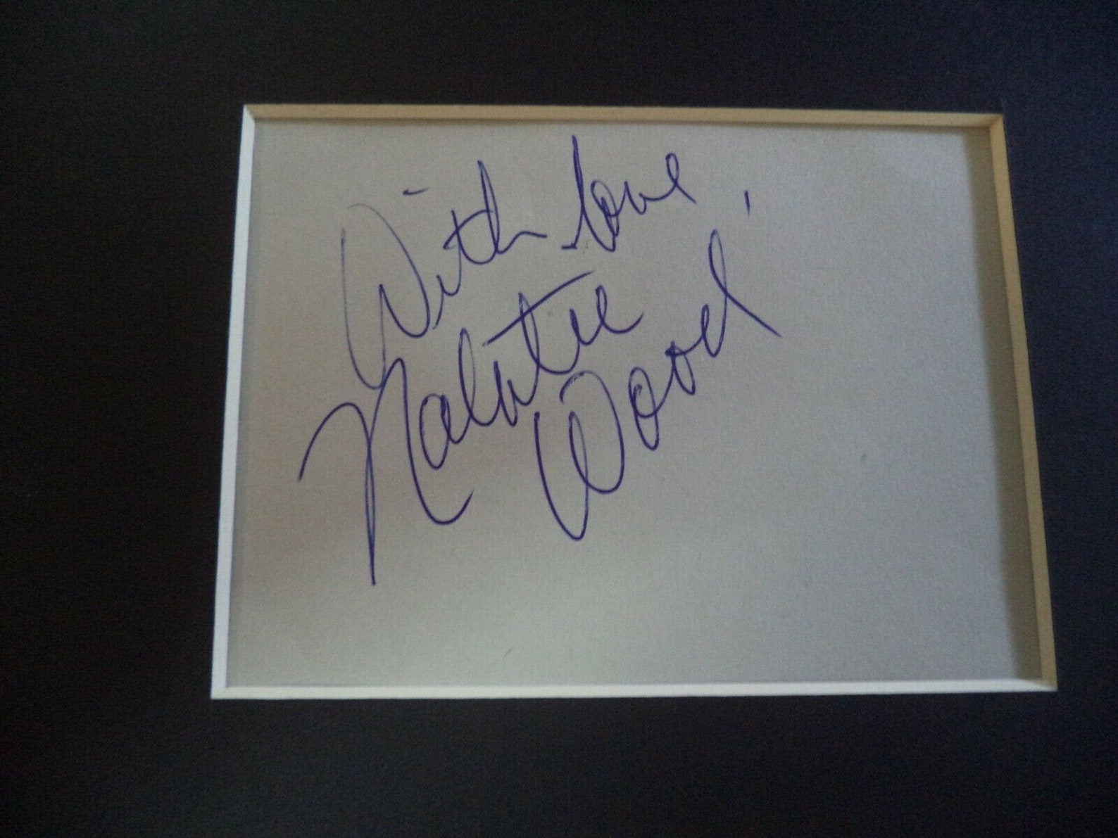 NATALIE WOOD (1938 - 1981) Autograph Mounted Display, Hand Signed on a ...