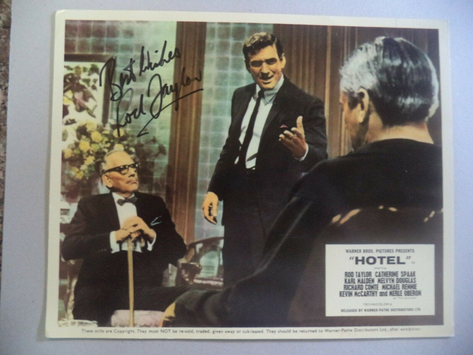 ROD TAYLOR (1930 – 2015) Autograph, Hand Signed on a UK Lobby Card for ...