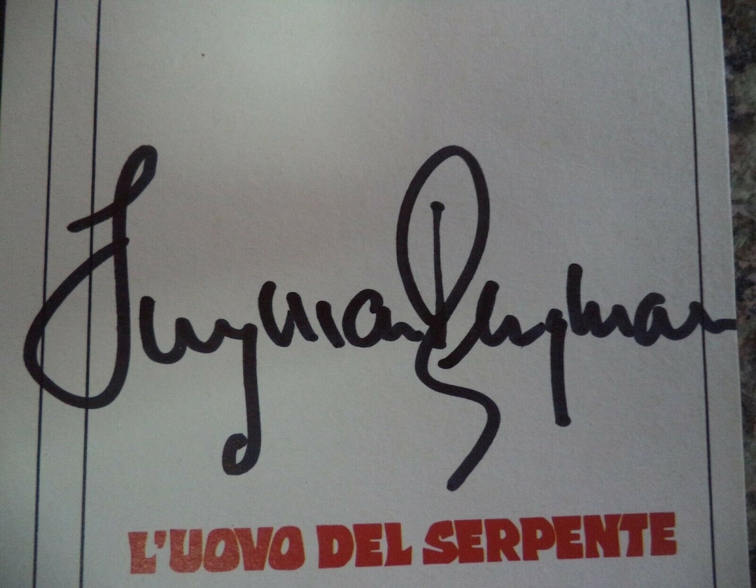 INGMAR BERGMAN (1918 – 2007) Autograph, Hand Signed on a Rare Italian ...