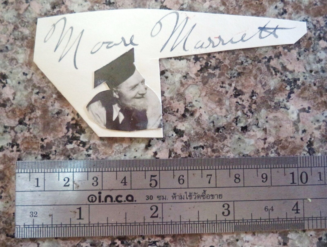 MOORE MARRIOTT 1885 1949 Autograph Hand Signed in Ink - Etsy