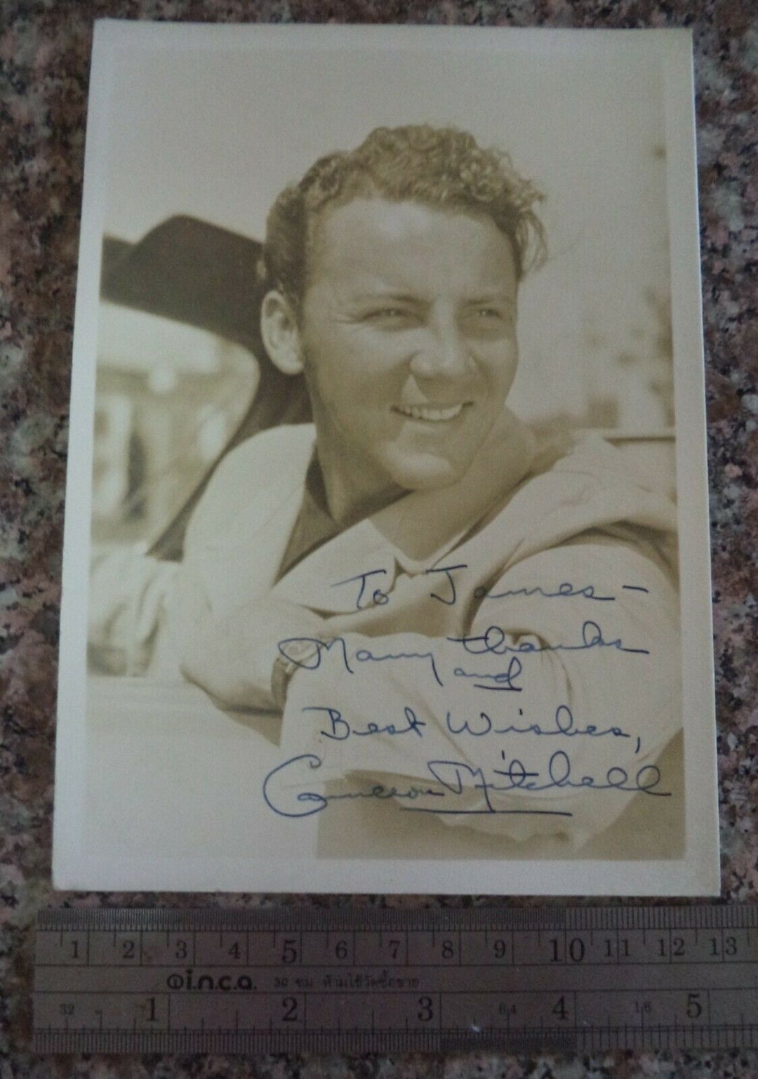 CAMERON MITCHELL (1918 – 1994) Autograph, Hand Signed on an Early ...