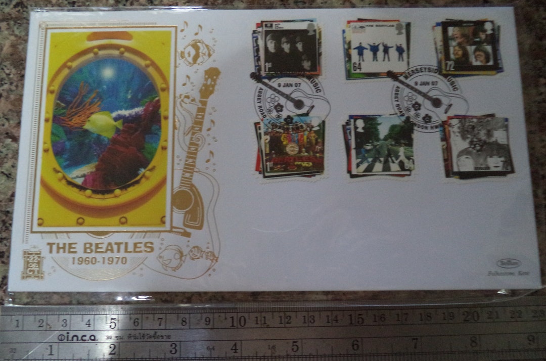 THE BEATLES 1960 - 1970 Limited Edition #455/500 Benham's 22k Gold ...