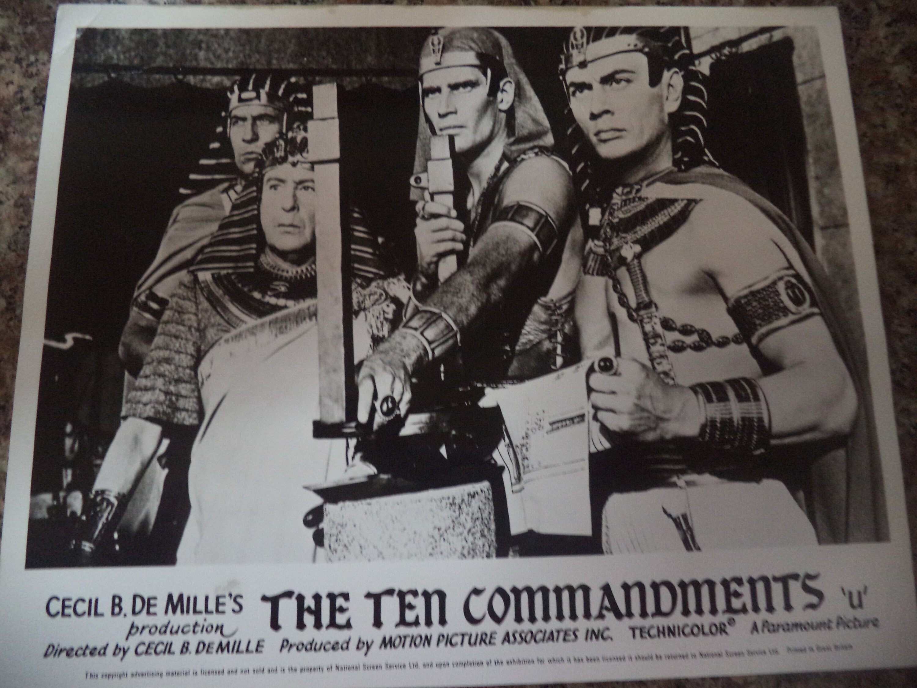 THE TEN COMMANDMENTS (1956) Vintage English Lobby Card Set (8 Cards ...