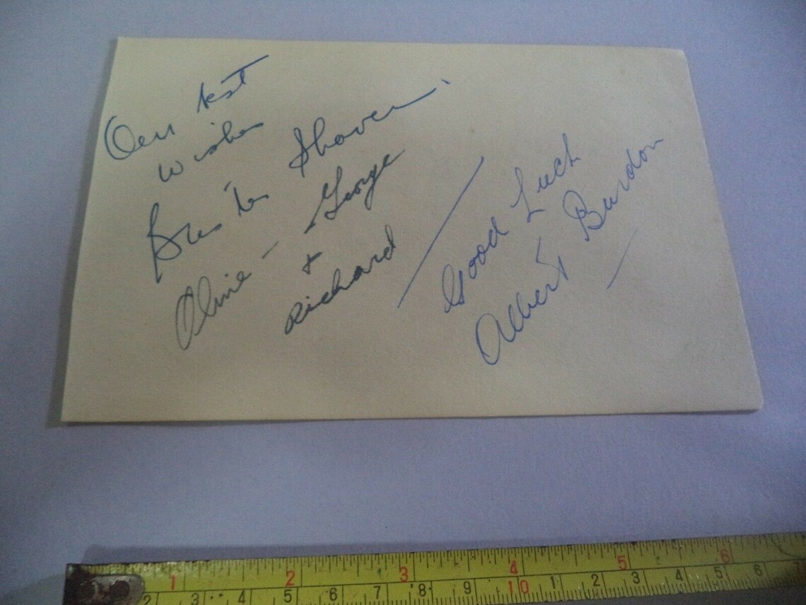 HAROLD BERENS (1903 - 1995) & Albert BURDON (1900–1981) Autographs ...