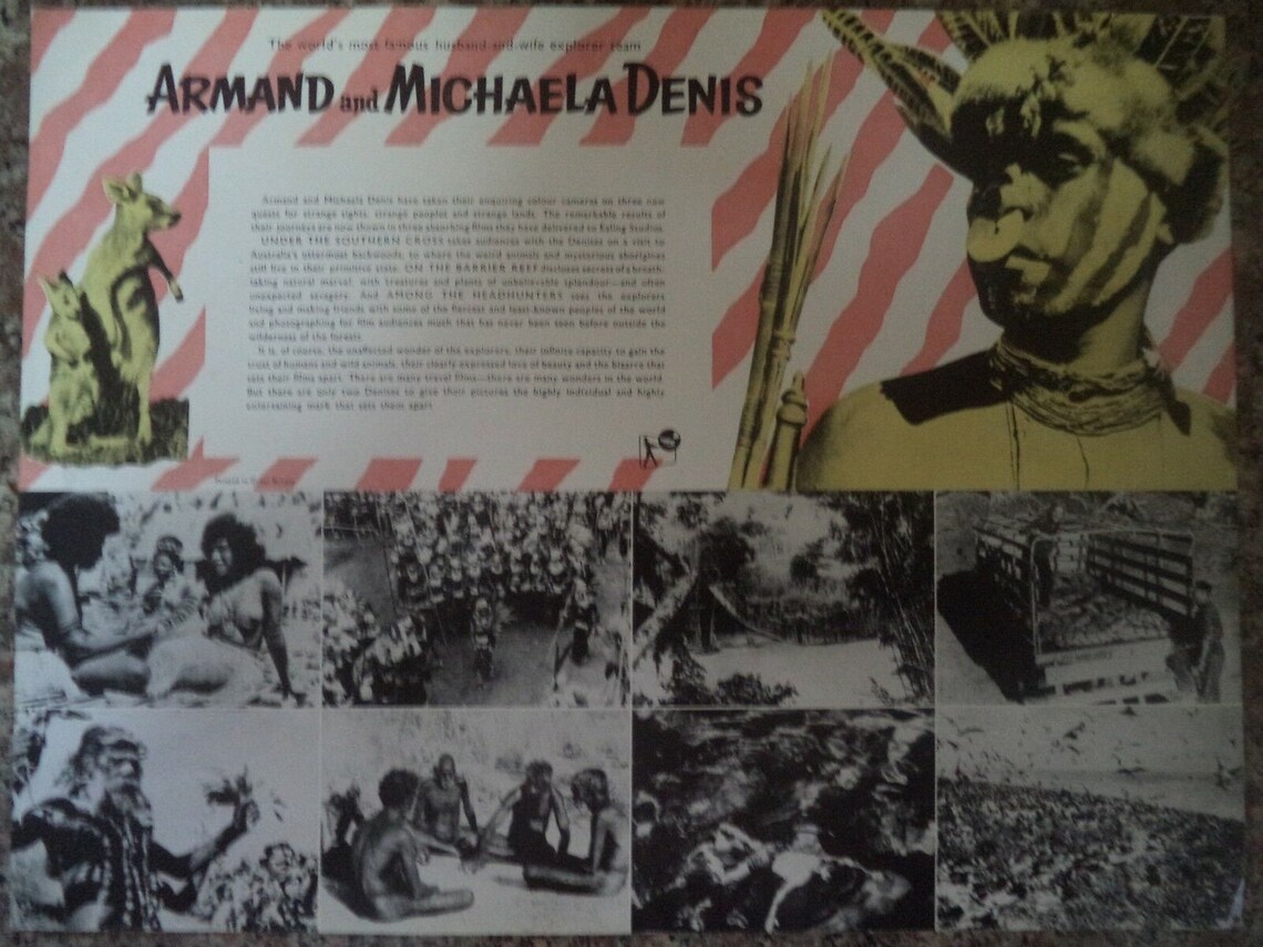 ARMAND & MICHAELA DENIS (1955) Small Poster/synopsis Ealing Studios ...