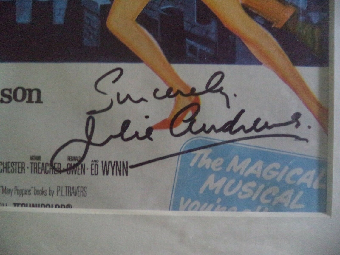 JULIE ANDREWS Autograph Mounted Display Hand Signed on a 1964 - Etsy