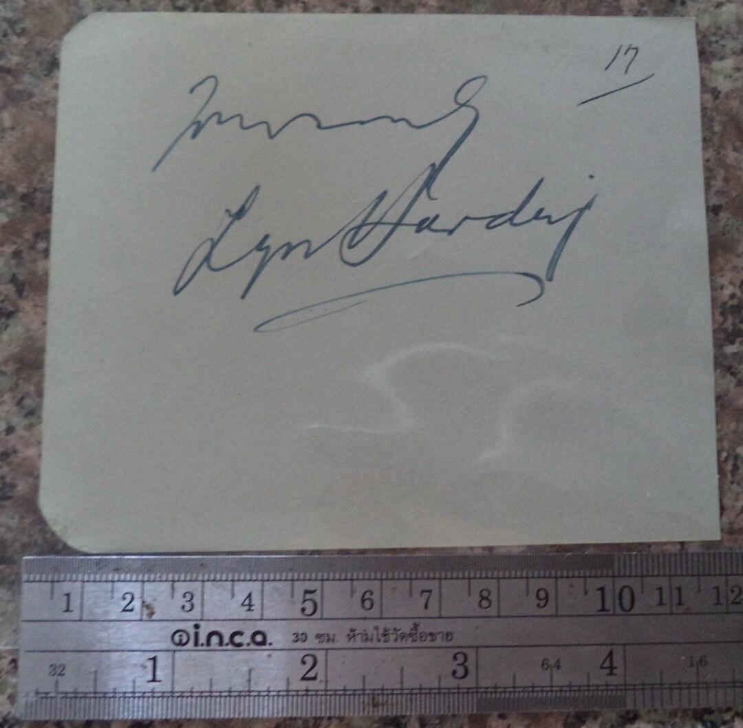 LYN HARDING (1867 – 1952) and Robert Flemyng Autographs, Hand Signed on ...