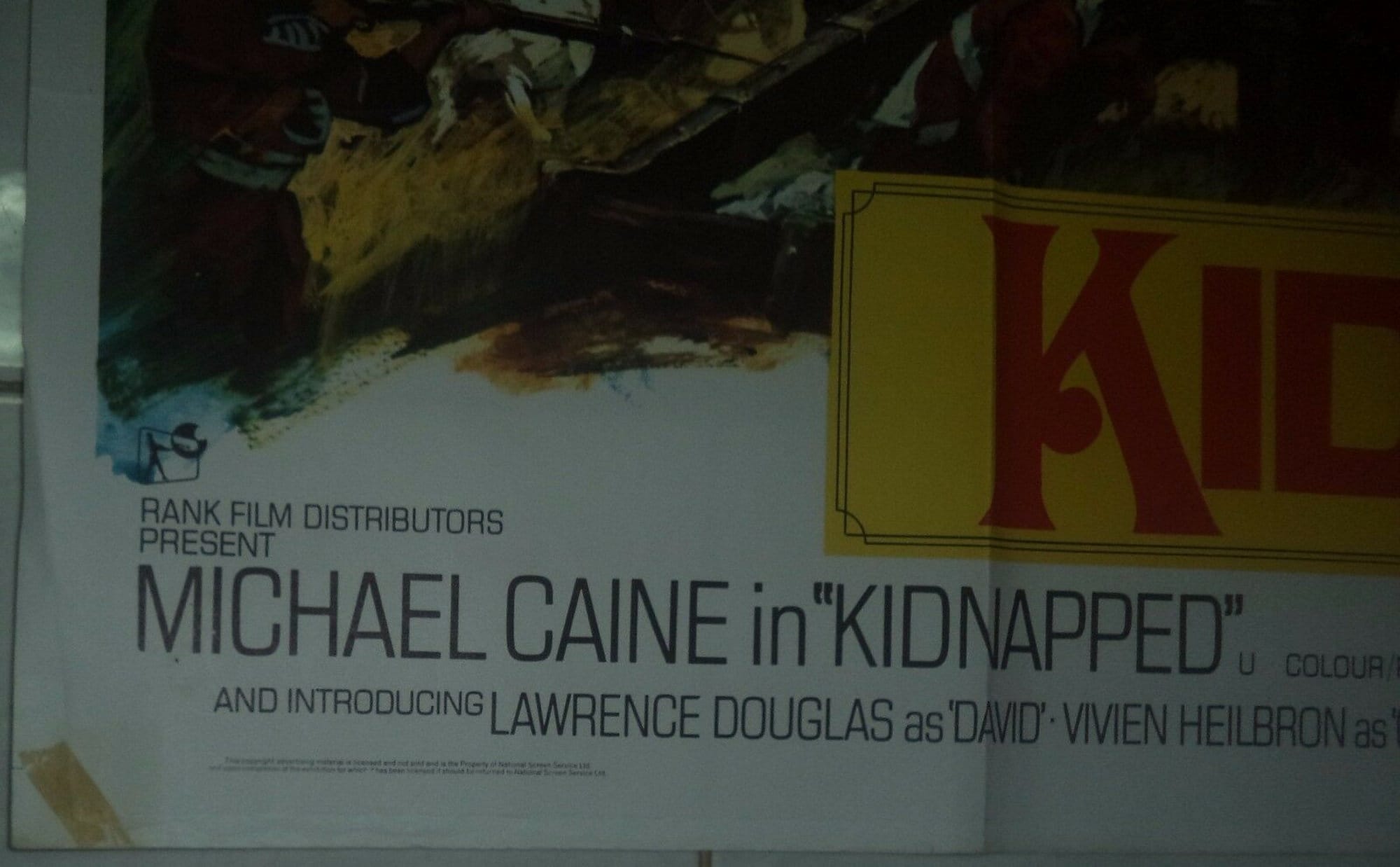 KIDNAPPED 1971 English QUAD POSTER Michael Caine Arnaldo Putzu and Eric ...