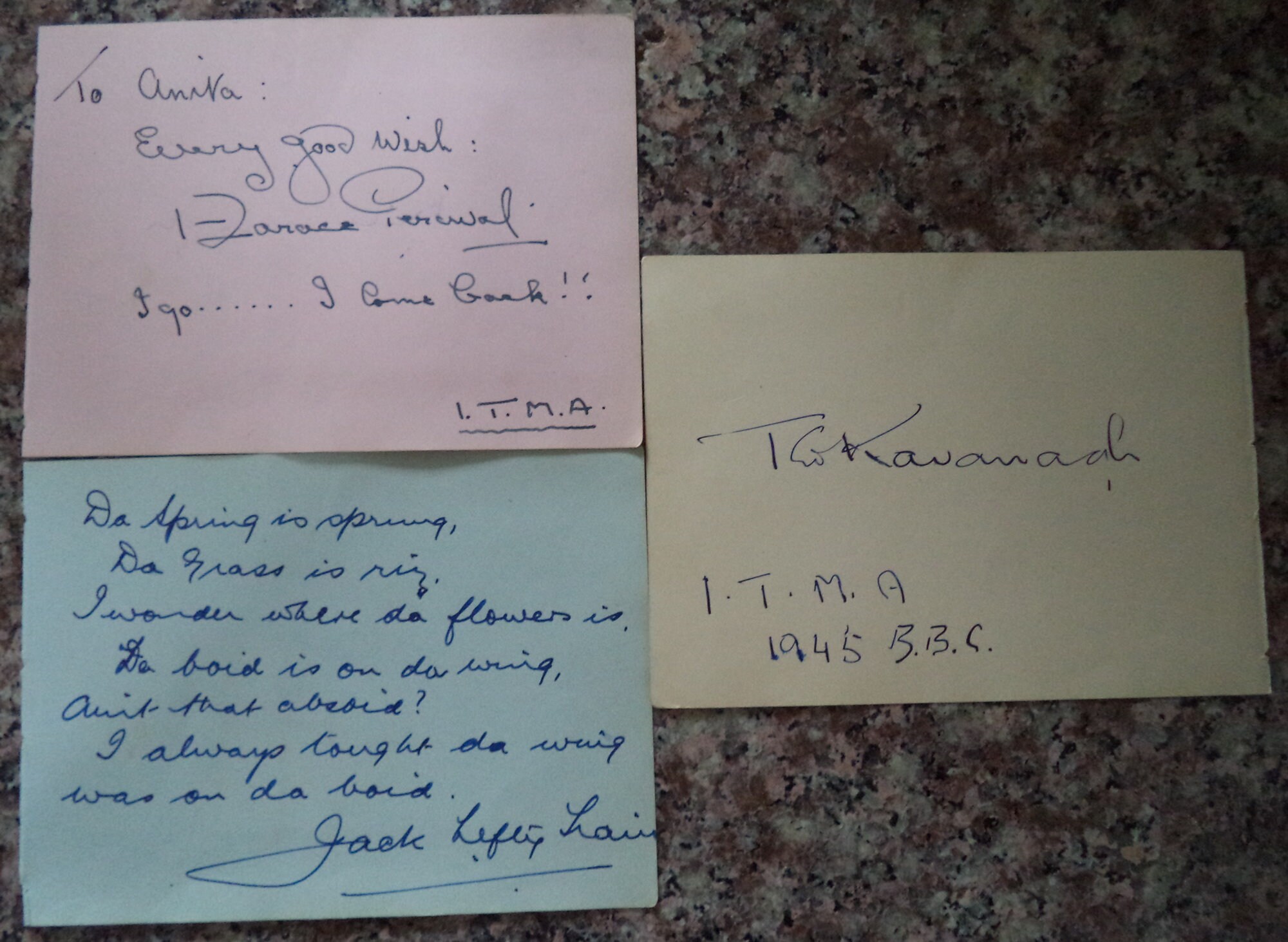 ITMA TOMMY HANDLEY, Jack Train, Horace Percival and Ted Kavanagh ...