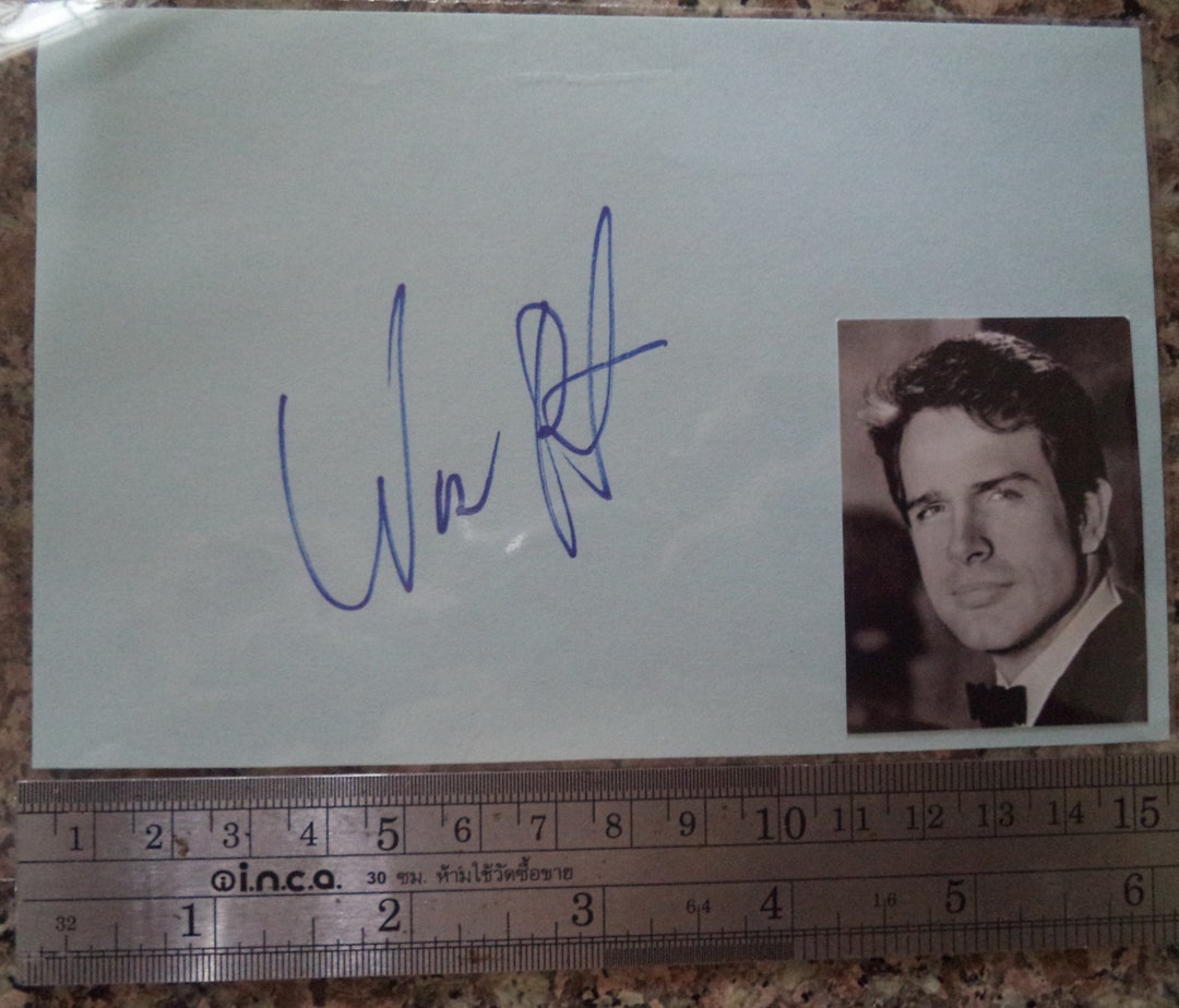 WARREN BEATTY Autograph, Hand Signed on Vintage Album Page - Etsy