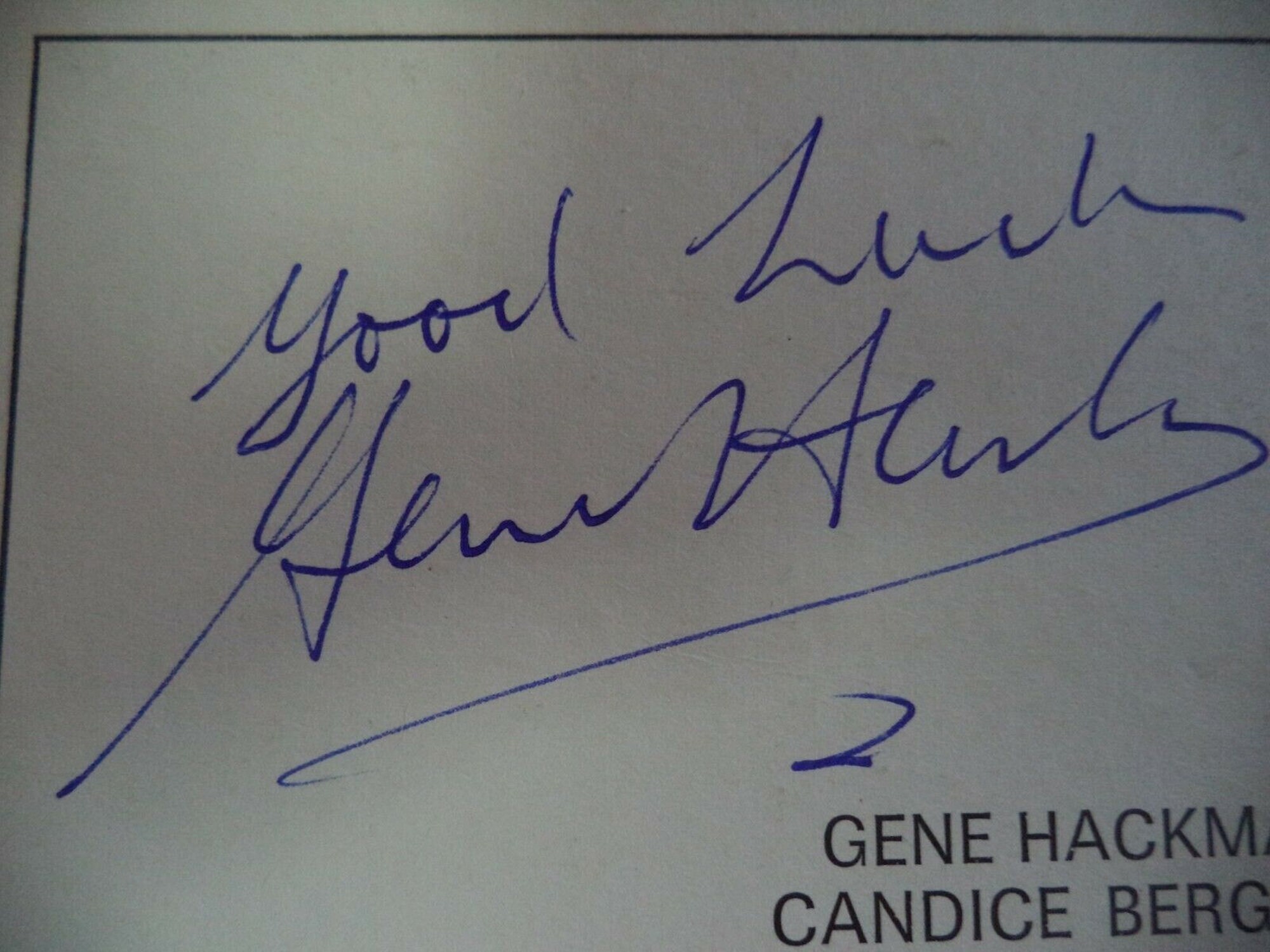GENE HACKMAN b1930 Autograph, Hand Signed on a Rare Italian Film Card ...