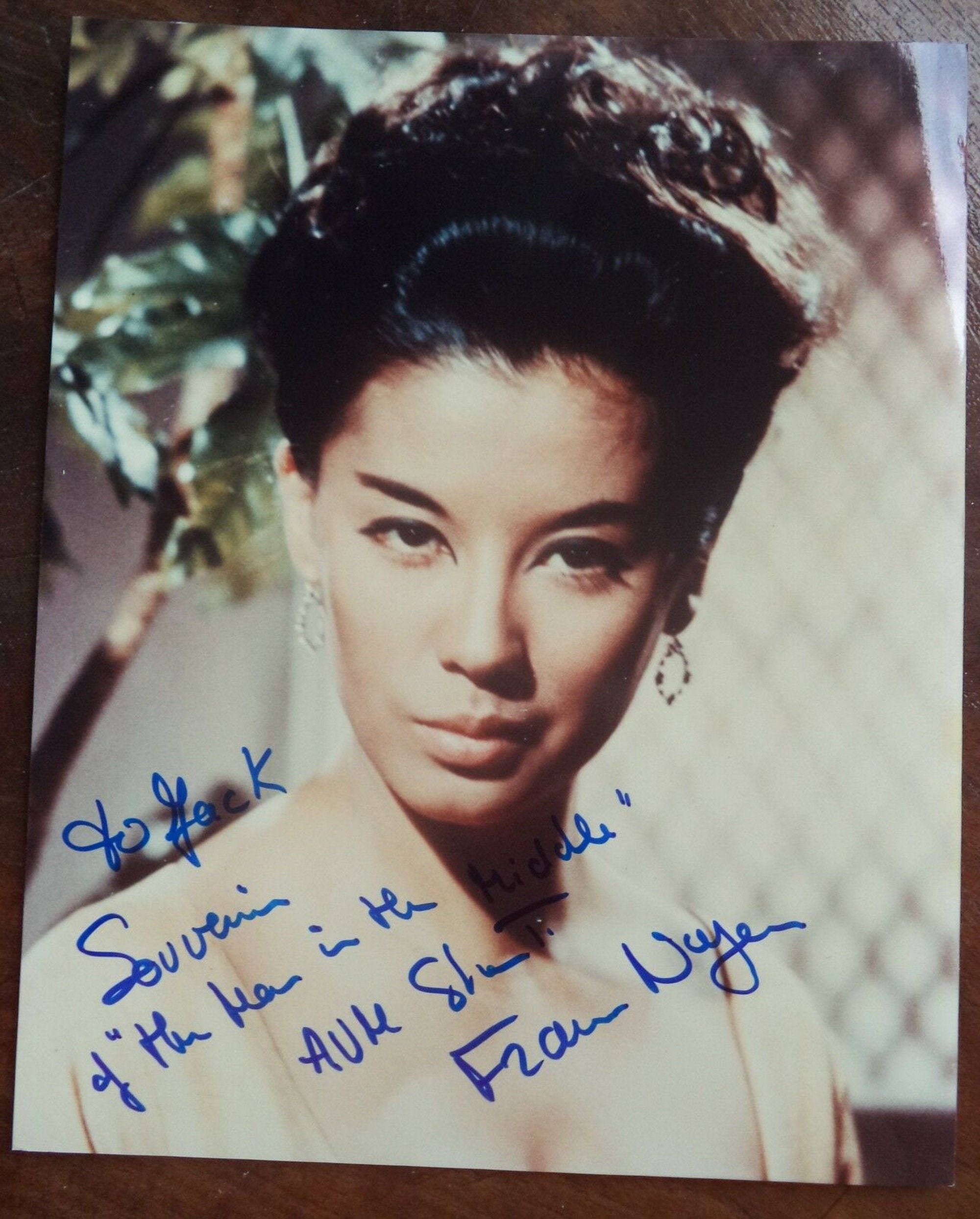 France Nuyen B1939 Autograph Hand Signed Photo Man In The Middle