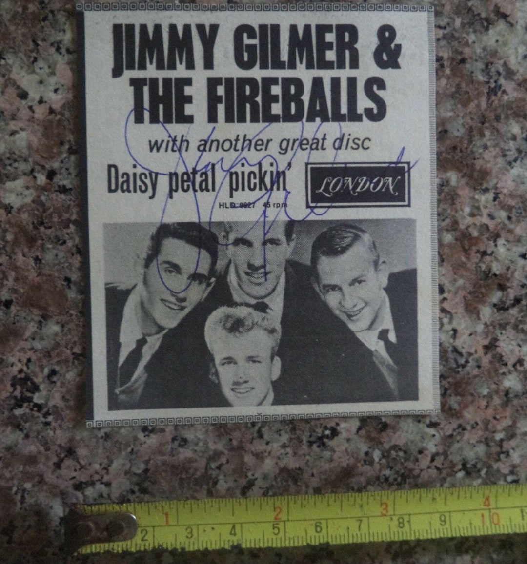 JIMMY GILMER & the Fireballs, Eddie Falcon, Gene Pitney Autographs, Hand Signed POP - Etsy