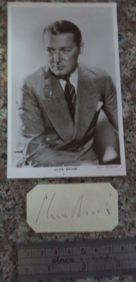 CLIVE BROOK 1887 1974 Autograph Hand Signed Page With a - Etsy UK