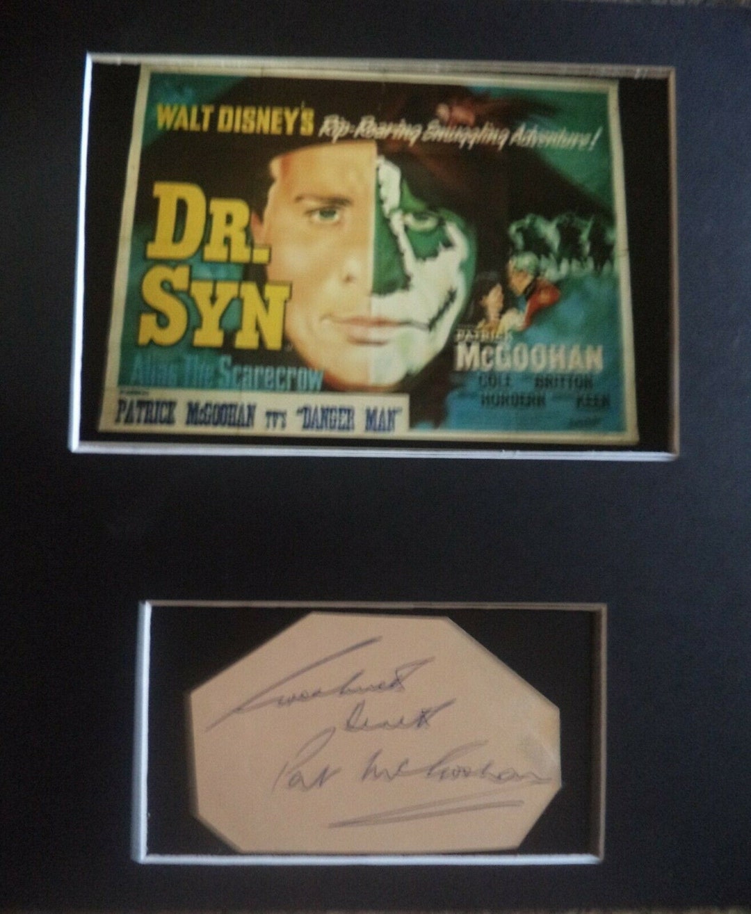 PATRICK Mcgoohan (1928 – 2009) Autograph Mounted Display, Hand Signed ...