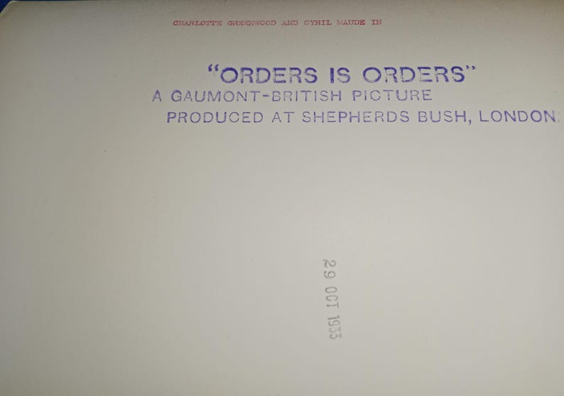 ORDERS IS ORDERS (1933) Original Press Still Gaumont British Pictures ...