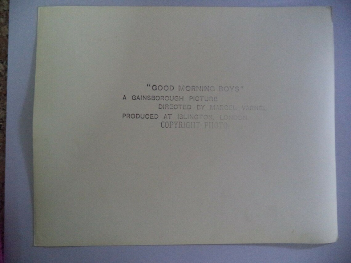 GOOD MORNING, BOYS (1937) Rare English Movie Still Will Hay - Etsy