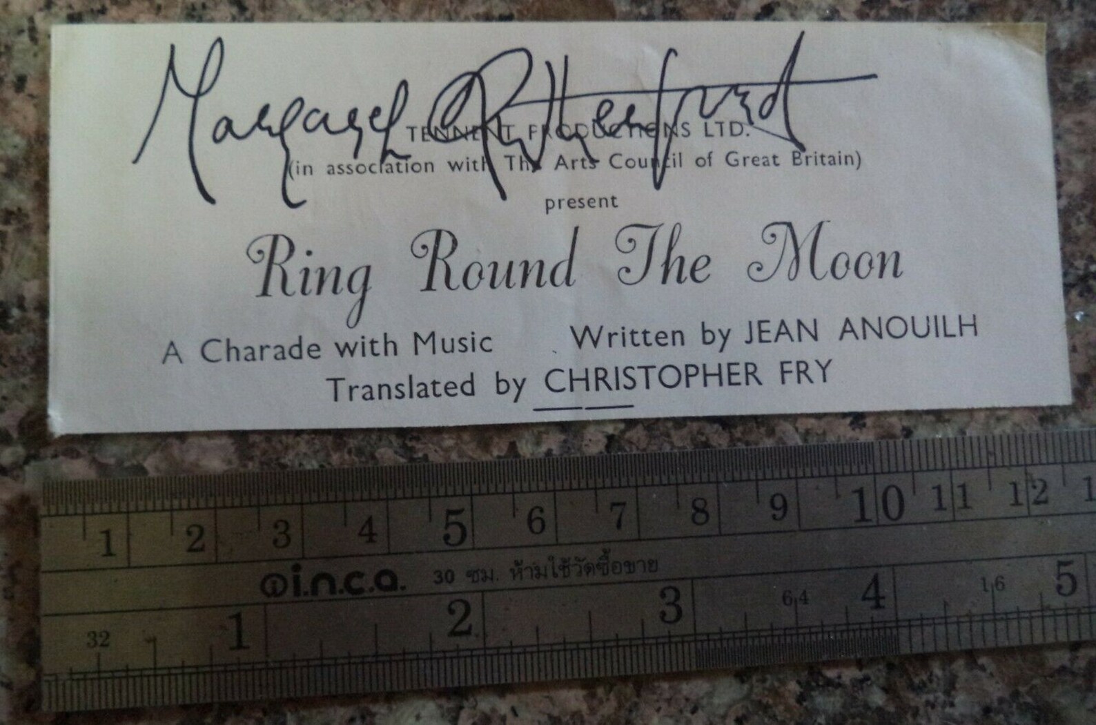 MARGARET RUTHERFORD (1892 - 1972) Autograph, Hand Signed in Ink on ...