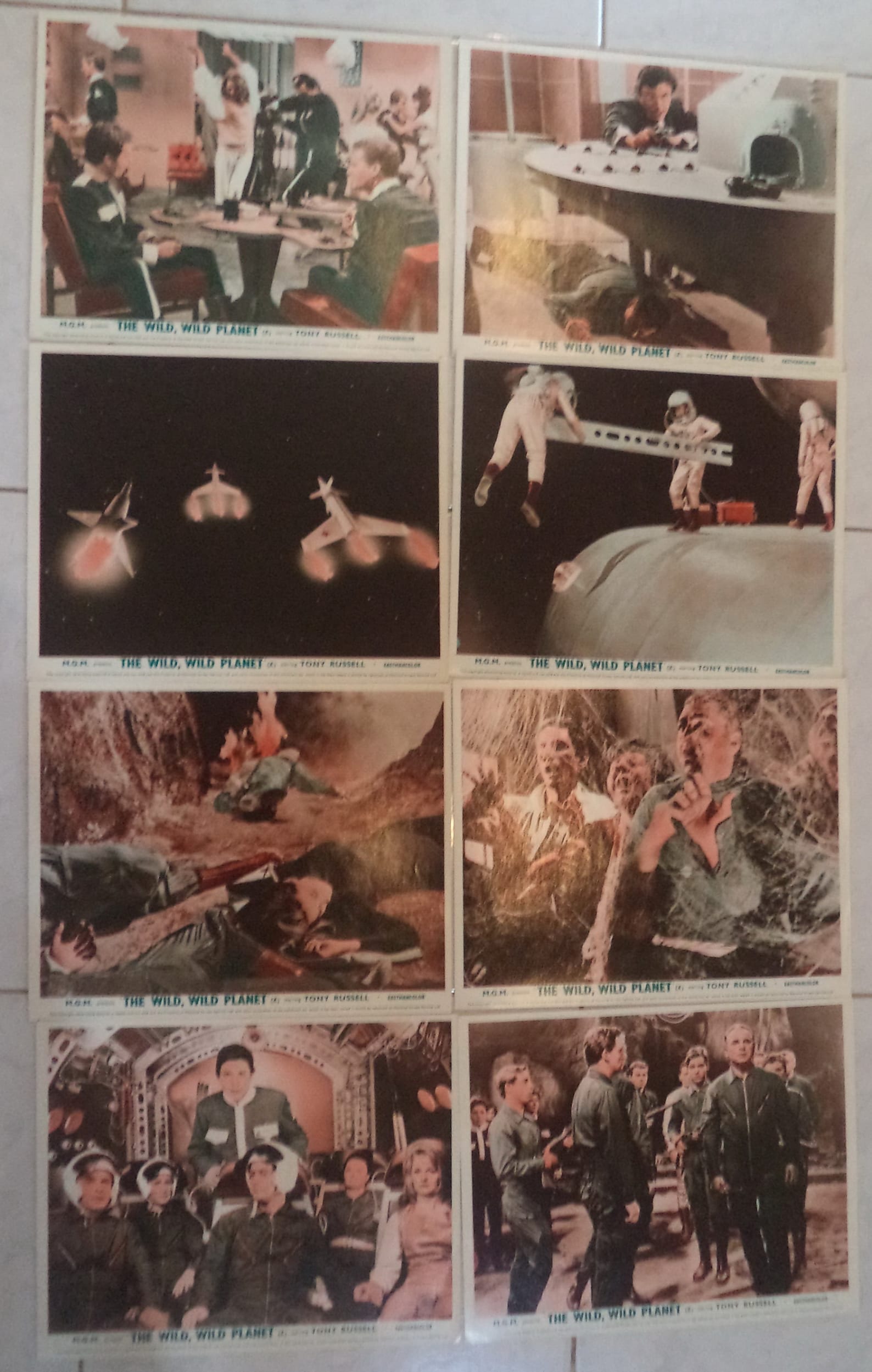 The WILD, WILD PLANET (1966) English Lobby Card Set (8 Cards) Tony ...