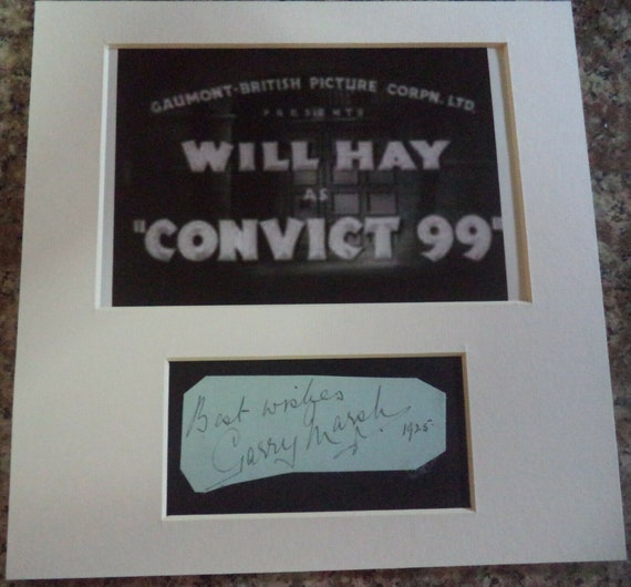 GARRY MARSH 1902 1981 Autograph Mounted Display hand | Etsy