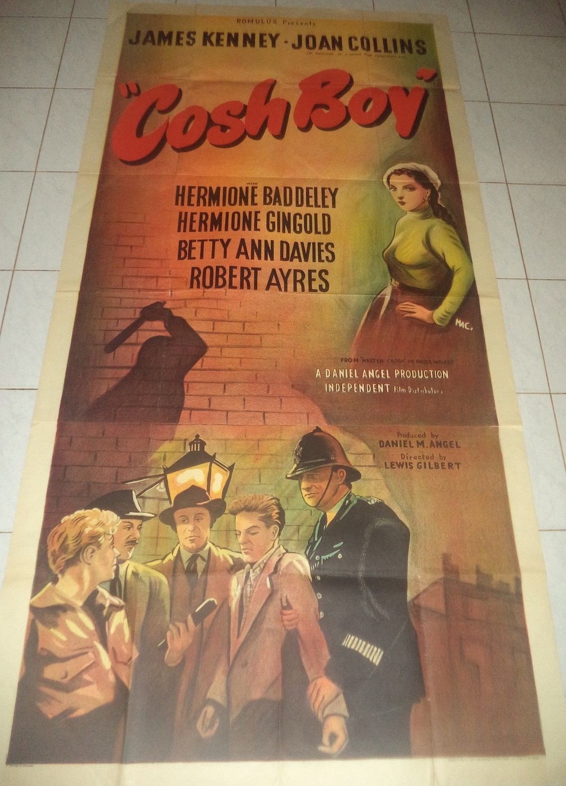COSH BOY (1953) UK 3 Sheet Poster Joan Collins (nearly 7 Foot Tall) - Etsy