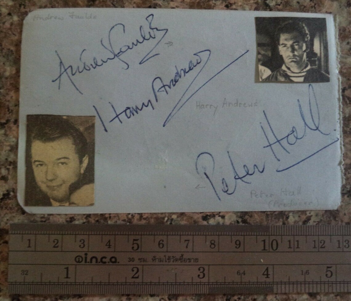 HARRY ANDREWS 1911 1989, Sir Peter Hall, Andrew Faulds and Others ...