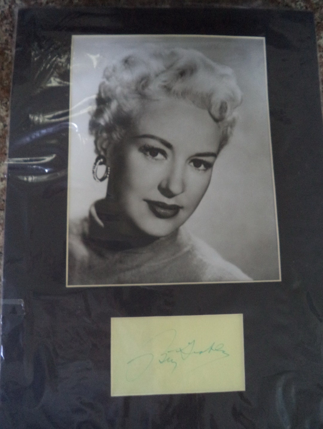 BETTY GRABLE 1916 1973 Autograph, Hand Signed Display 16x12 - Etsy