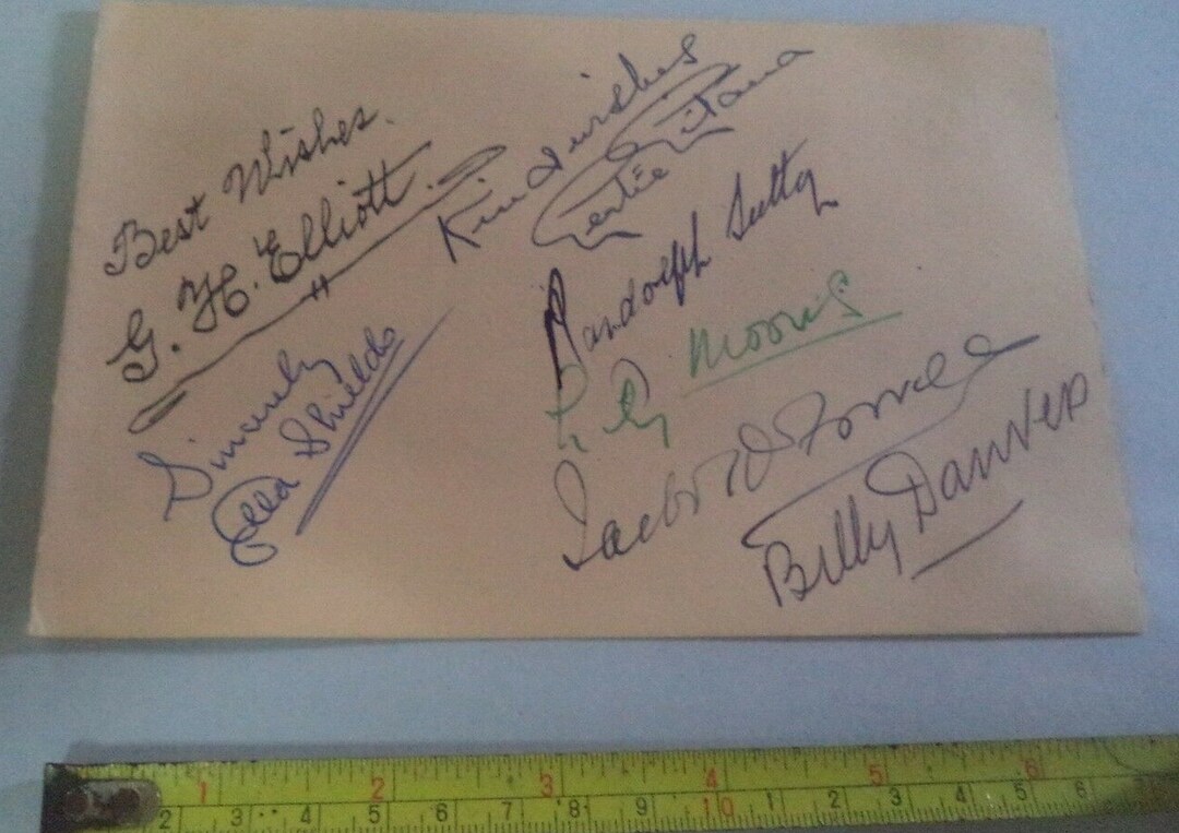 7 MUSIC HALL ACTS Autographs 1920s/30s, Hand Signed on Page Inc Gertie ...
