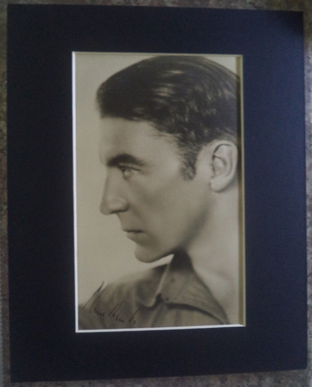 CLIVE BROOK (1887 – 1974) Mounted Autograph, Hand Signed in Black Ink ...