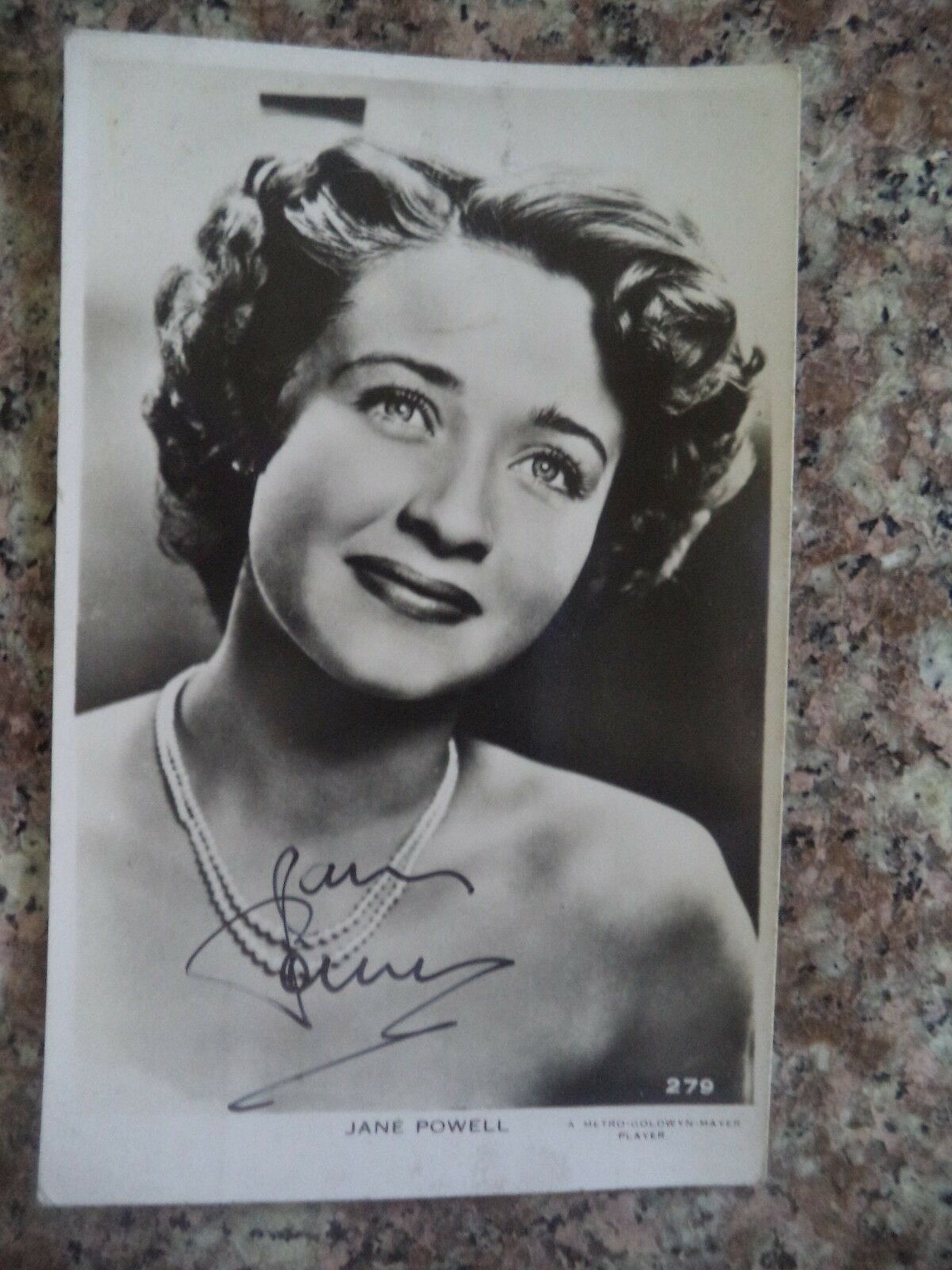 JANE POWELL Autograph, Hand Signed Post Card, Was in seven Brides for ...