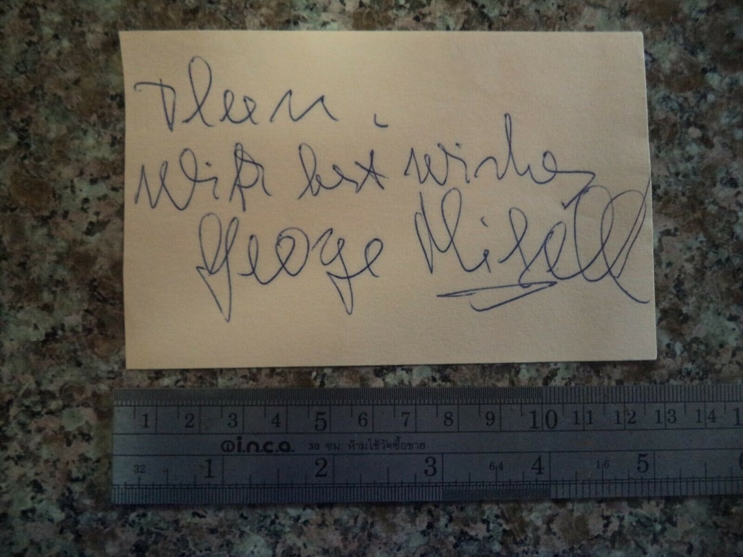 GEORGE MIKELL Autograph, Hand Signed Album Page, Was in the Guns of ...