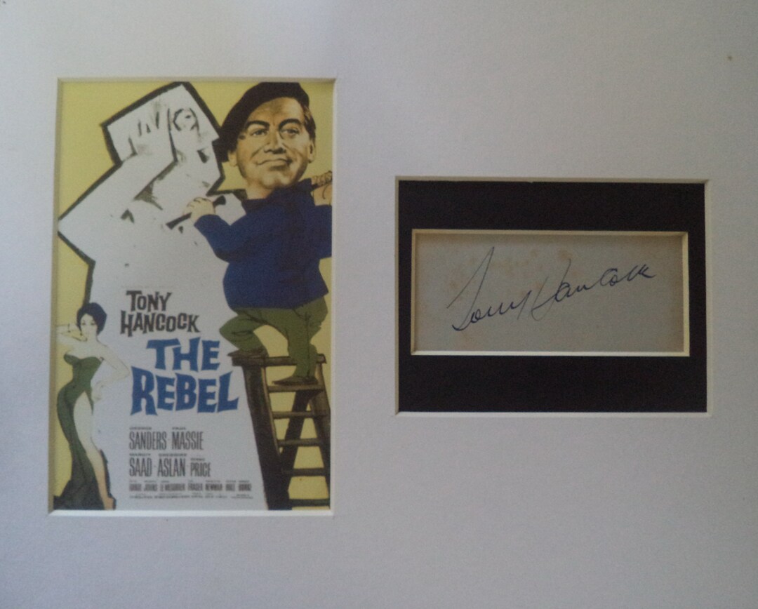 TONY HANCOCK (1924 - 1968) Autograph Double Mounted Display, Hand ...