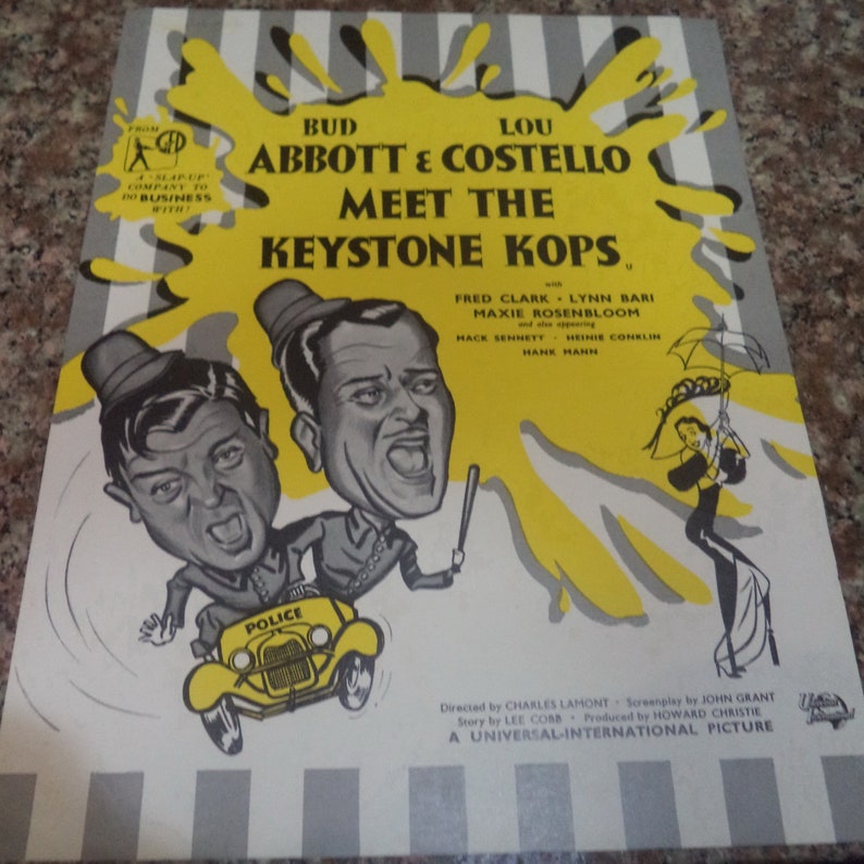 ABBOTT and COSTELLO Meet the Keystone Kops (1955) Original UK Lobby ...