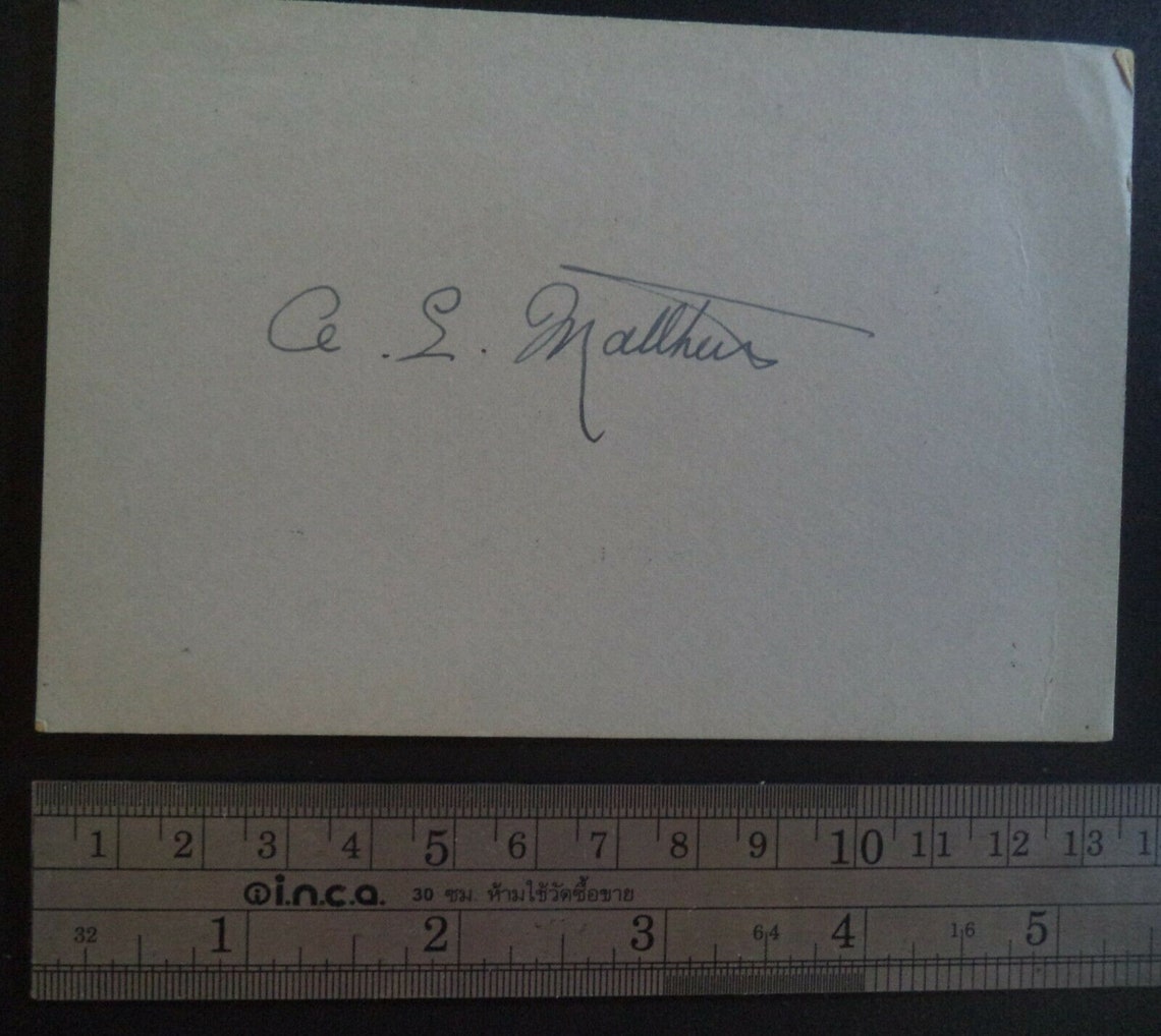 A. E. MATTHEWS (1869 - 1960) Autograph, Hand Signed Card, Was in "three ...