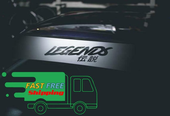 Legends banner decal windshield banner visor reverse cut | Etsy