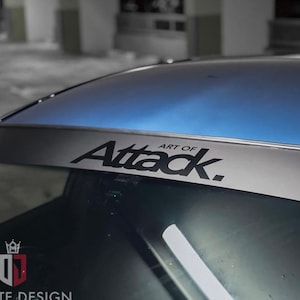 Attack Windshield Banner Universal Matte Black Reversecut - Etsy