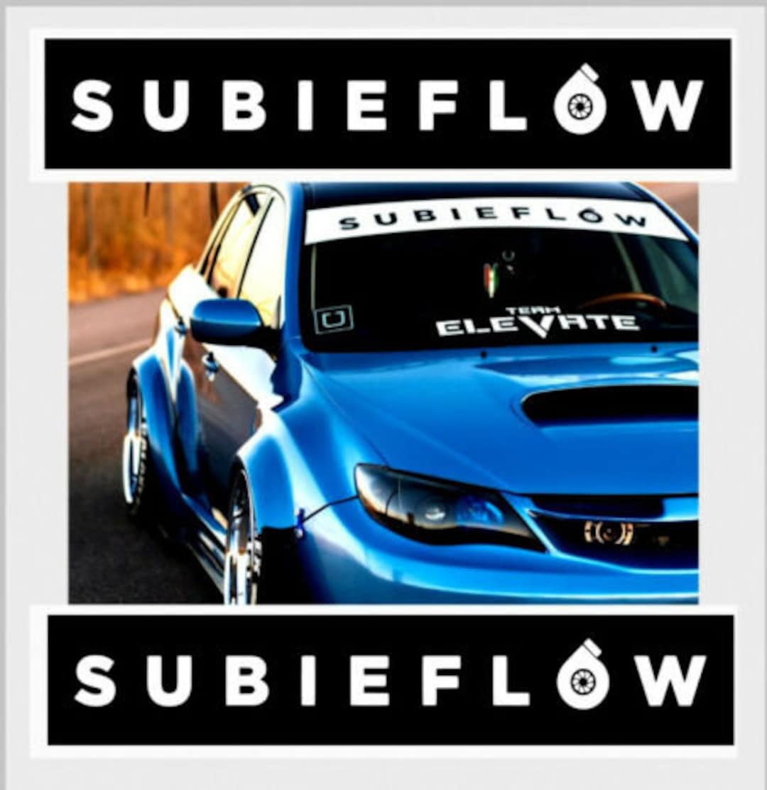 Subieflow Windshield Banner Black White Visor for Decal Wrx Sti - Etsy
