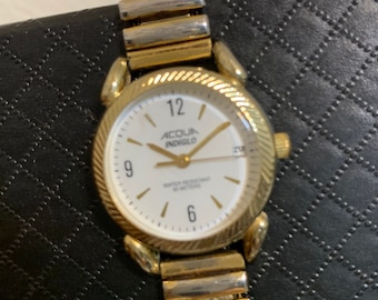 Vintage Acqua Classic Calendar Watch - Etsy