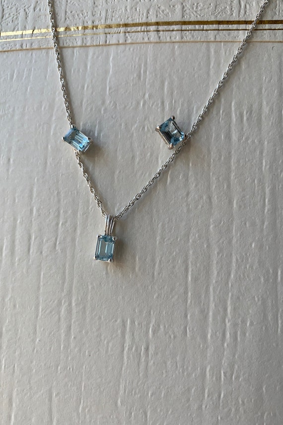 Vintage necklace earrings set - Gem