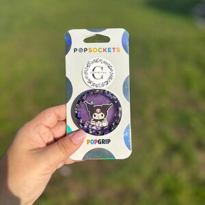 Kuromi Phone Grip Shaker Swappable, Badge Holder & Keychain - Etsy