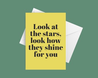 Coldplay Birthday Card - Etsy UK